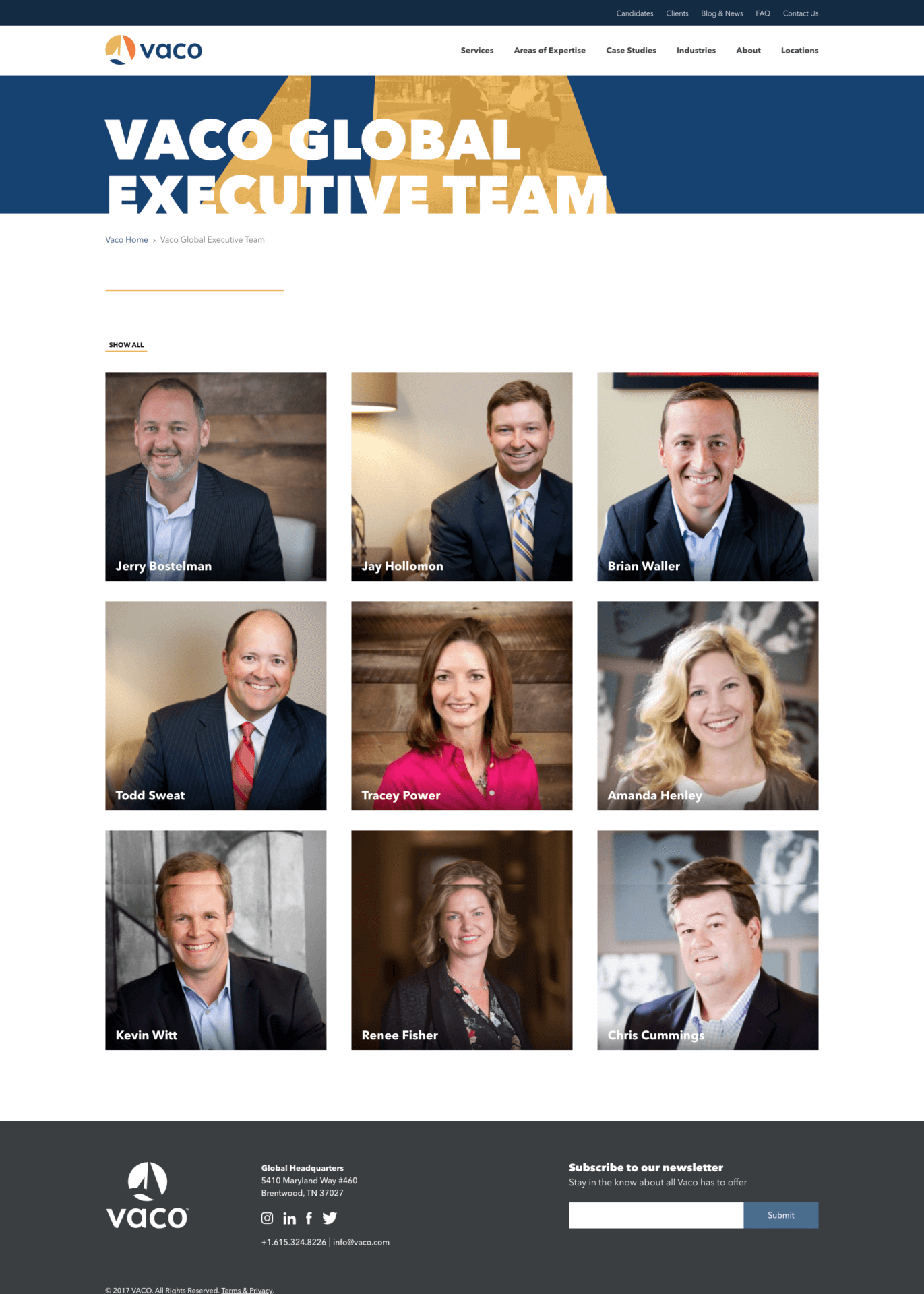 Vaco - Recruiter Services in the Southern Made Portfolio of Work