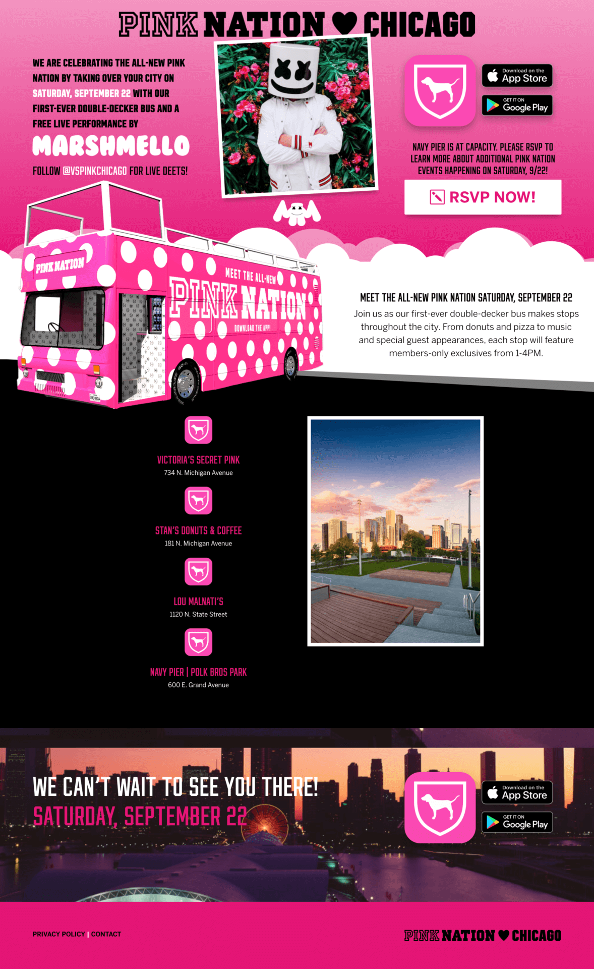 Victoria’s Secret Pink Nation in the Southern Made Portfolio of Work