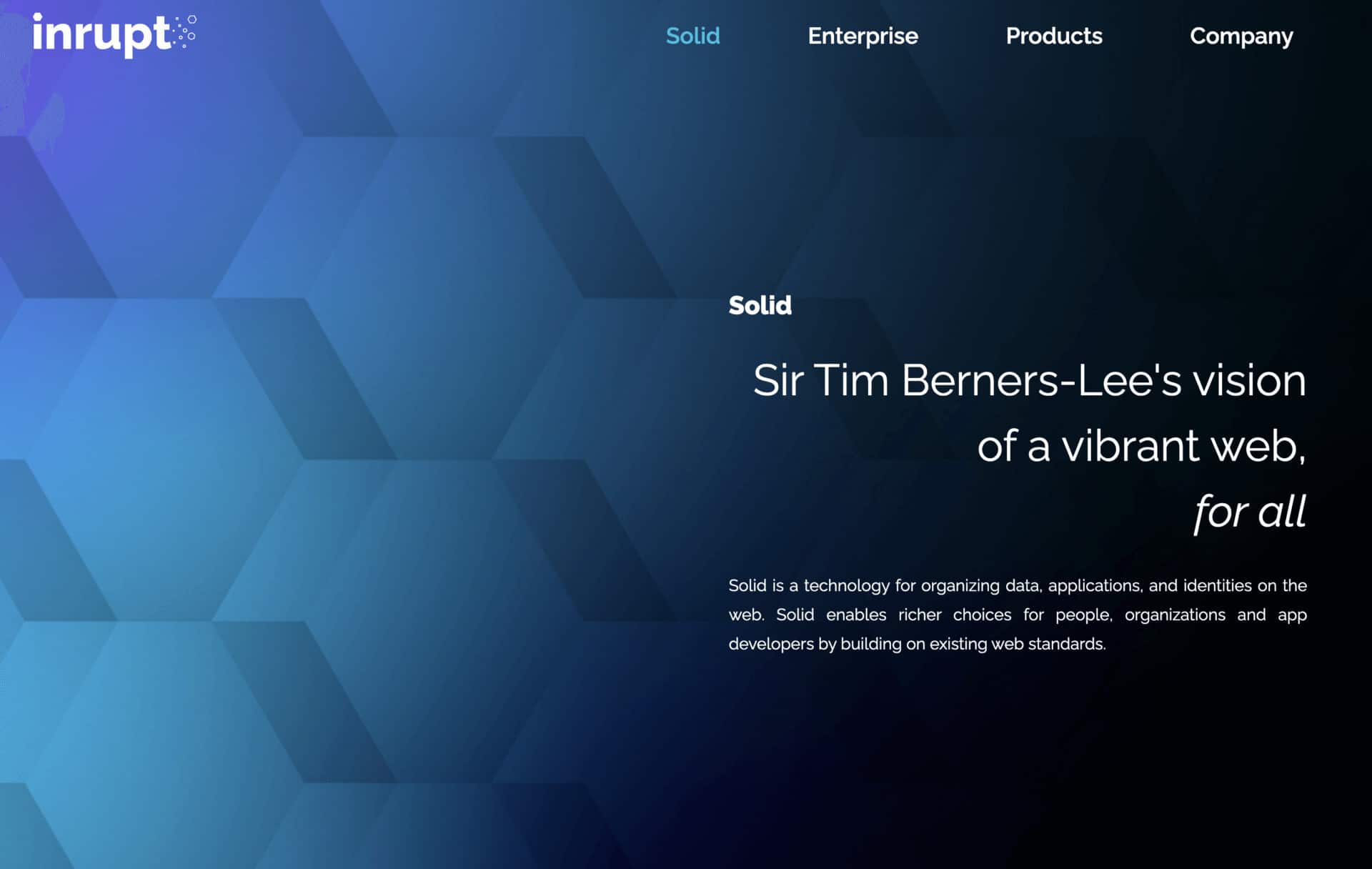 Inrupt: Website in the Southern Made Portfolio of Work