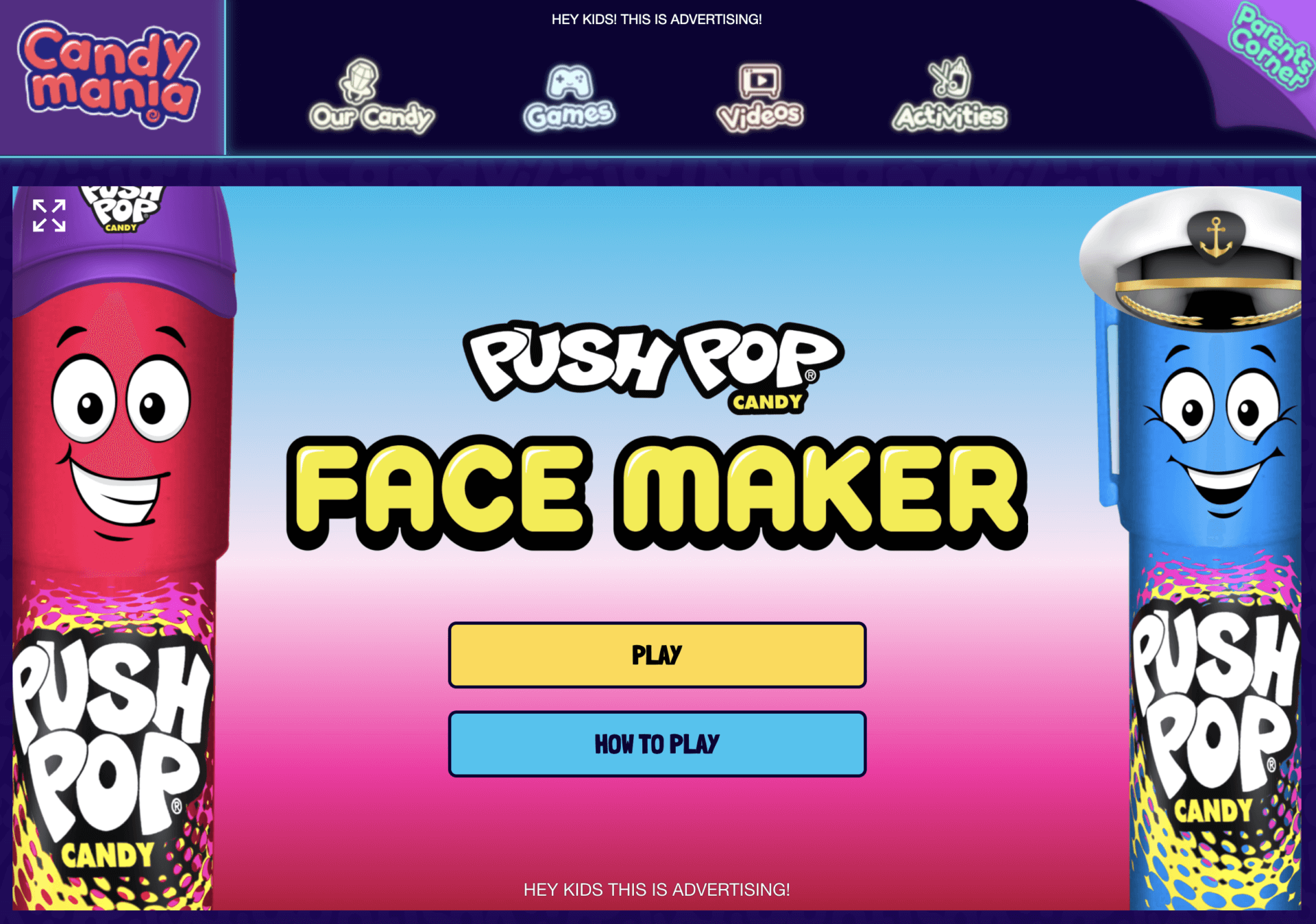 Bazooka Candy: Push Pop Face Maker in the Southern Made Portfolio of Work