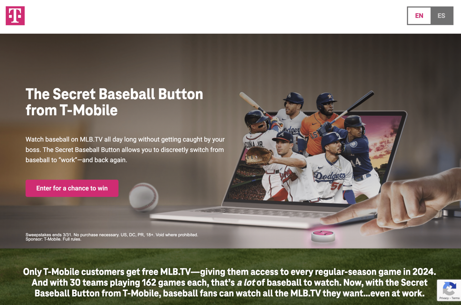 T-Mobile: MLB Baseball Button in the Southern Made Portfolio of Work